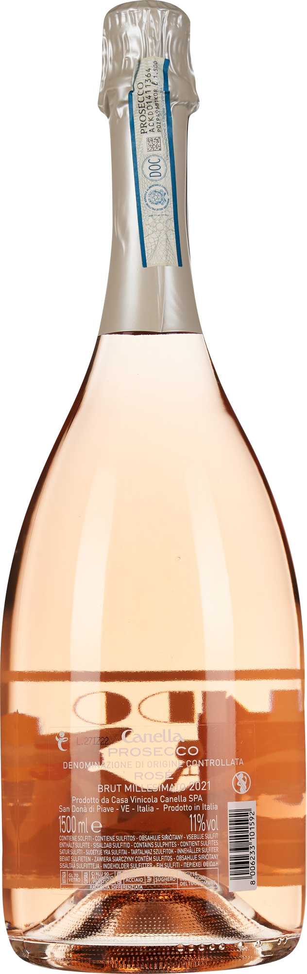 Canella Prosecco Brut Rosé Lido Magnum 2021 - WEIN & CO